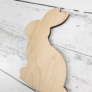 Bunny, Easter Wood Shape, Wooden Rabbit Blank, Unfinished Cut Out ...