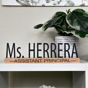 Desk Name Plate for Staff, Teacher, Principal, Office Personnel or ...