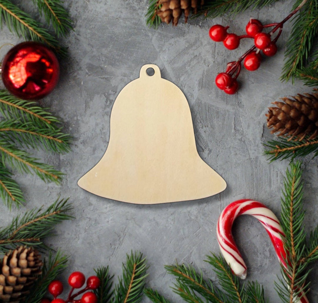 Unfinished Wood Christmas Bell Shape: DIY Holiday Ornament - Etsy