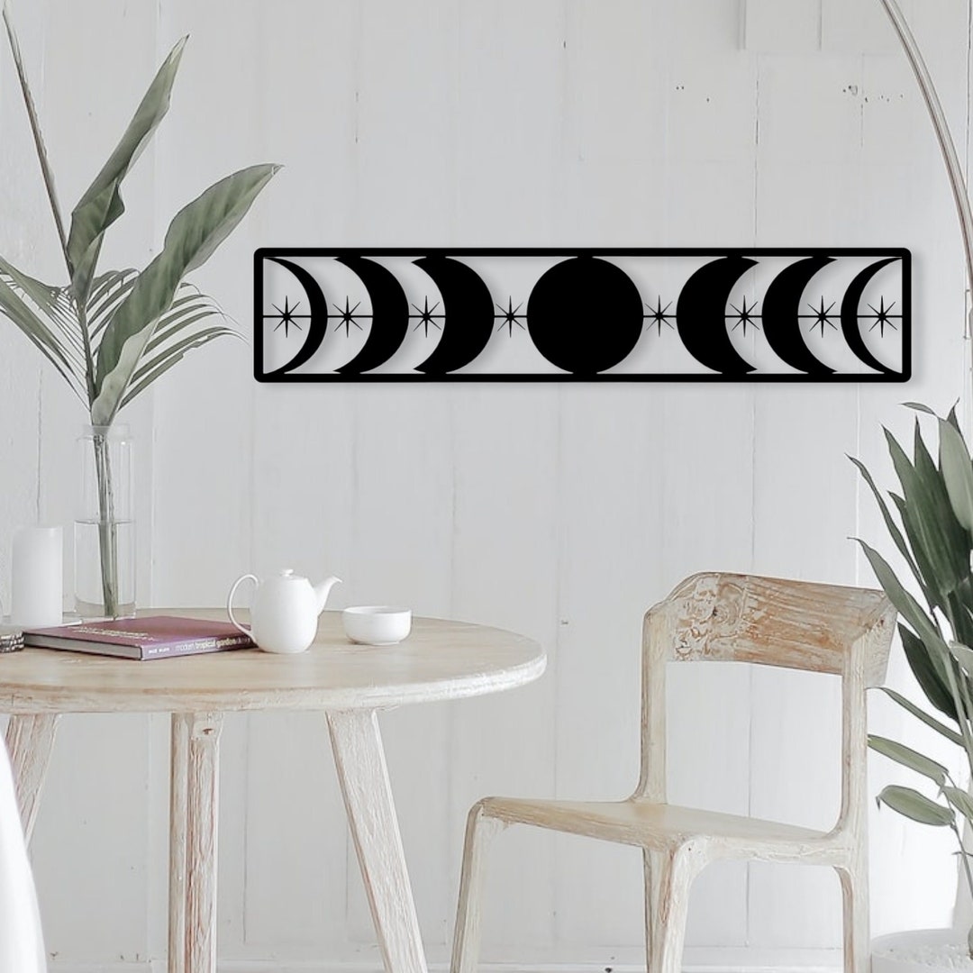 Moon Phase Sign, Wooden Moons, Wood Bojo Decor, Wall Hanging, Wall Art ...