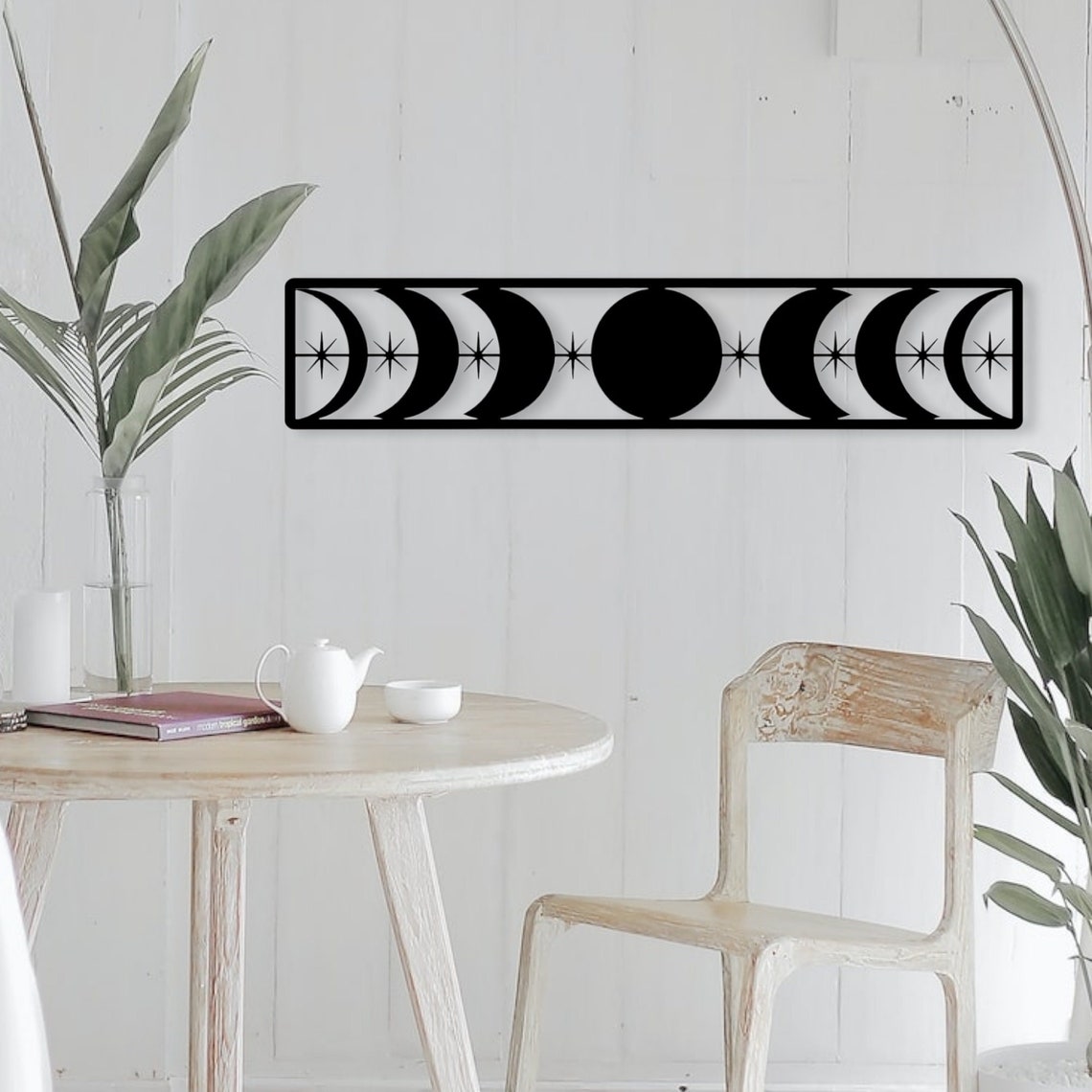Moon Phase Sign, Wooden Moons, Wood Bojo Decor, Wall Hanging, Wall Art ...