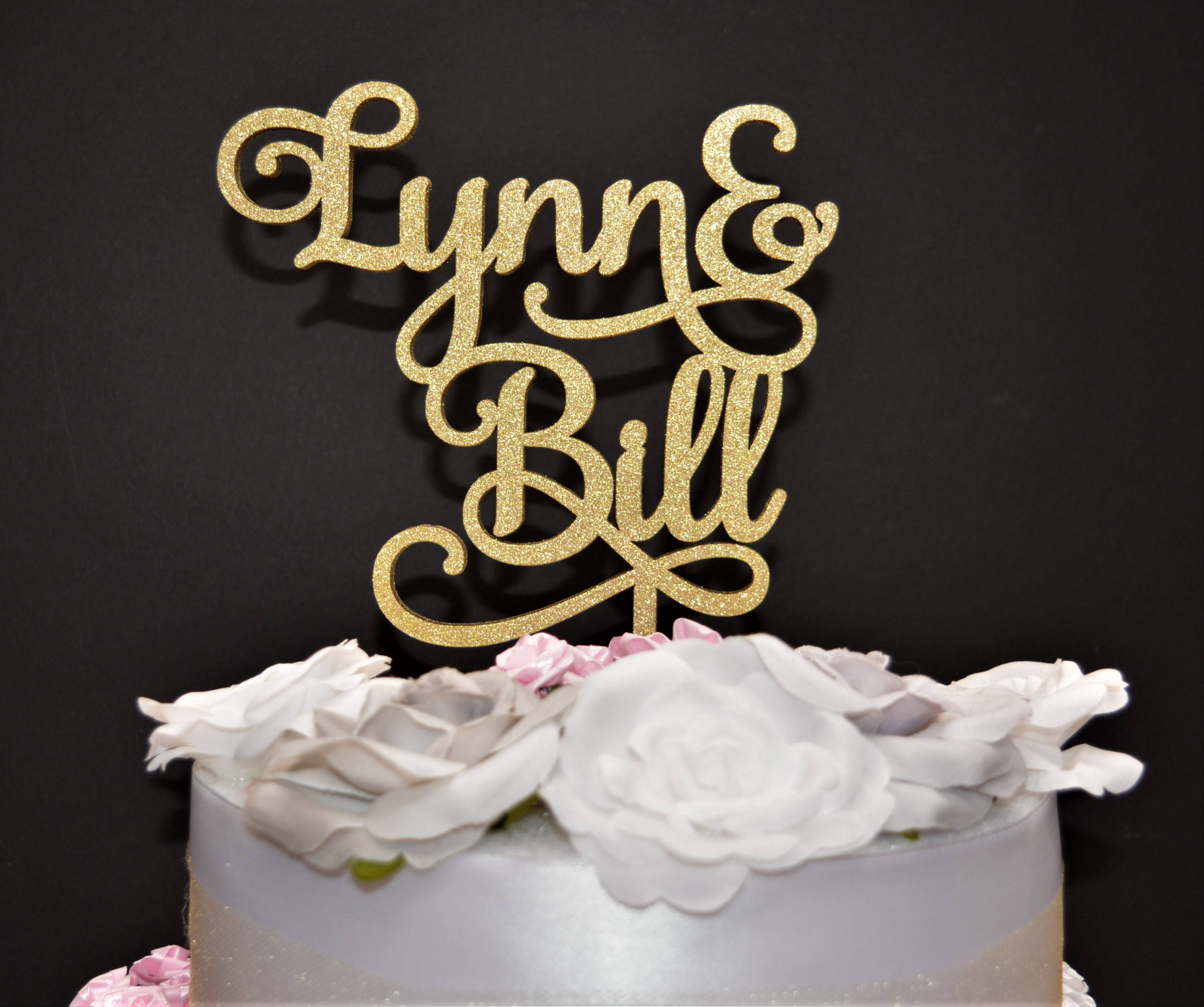 Personalized Wedding Cake Topper Custom Name Wedding Cake Etsy
