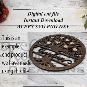 Tree of Life Sign SVG Vector File, Family Tree With Roots ...