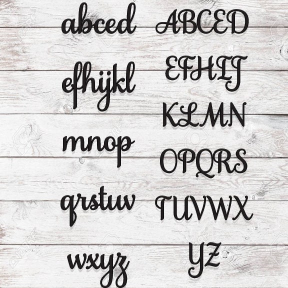 Custom Cursive Wood Word Sign: Personalized Wall Decor - Etsy
