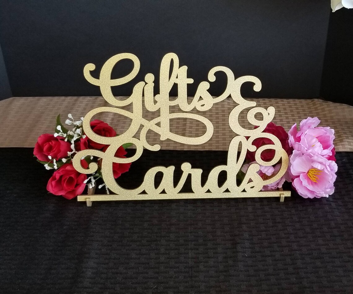 Gifts & Cards Sign. Script Gifts and Cards Sign. Gift Sign. - Etsy