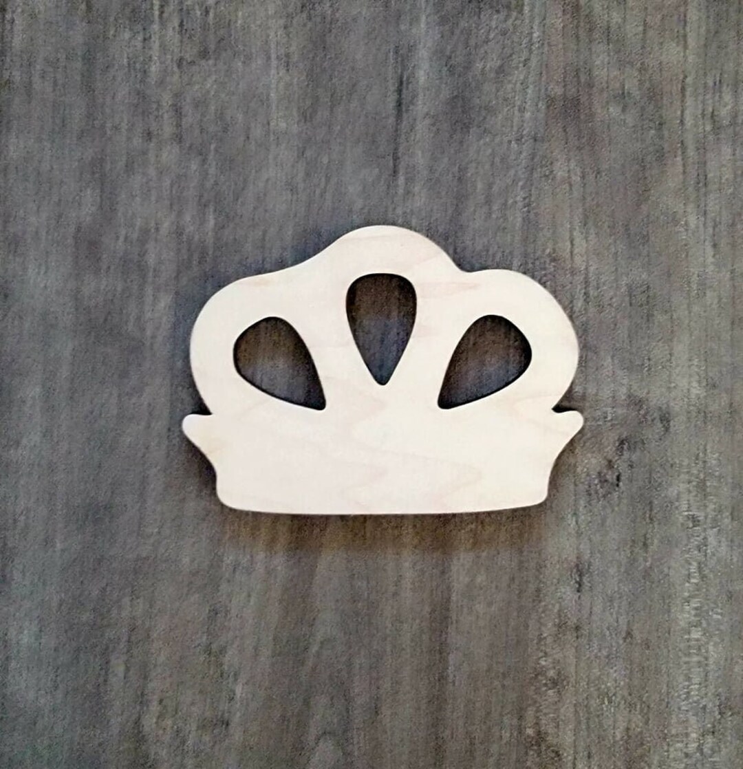 Crown Wood Shape, Wooden Crown Shape Blank, Unfinished Crown, Crafts ...