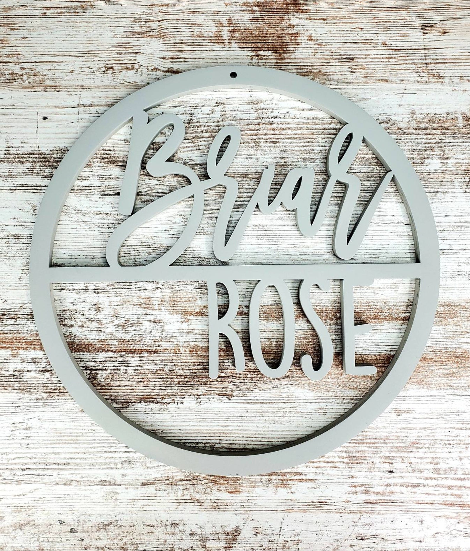 Custom Name Sign, First & Middle Name. Personalized Circle Name Sign ...