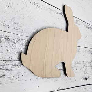 Bunny, Easter Wood Shape, Wooden Rabbit Blank, Unfinished Cut Out ...