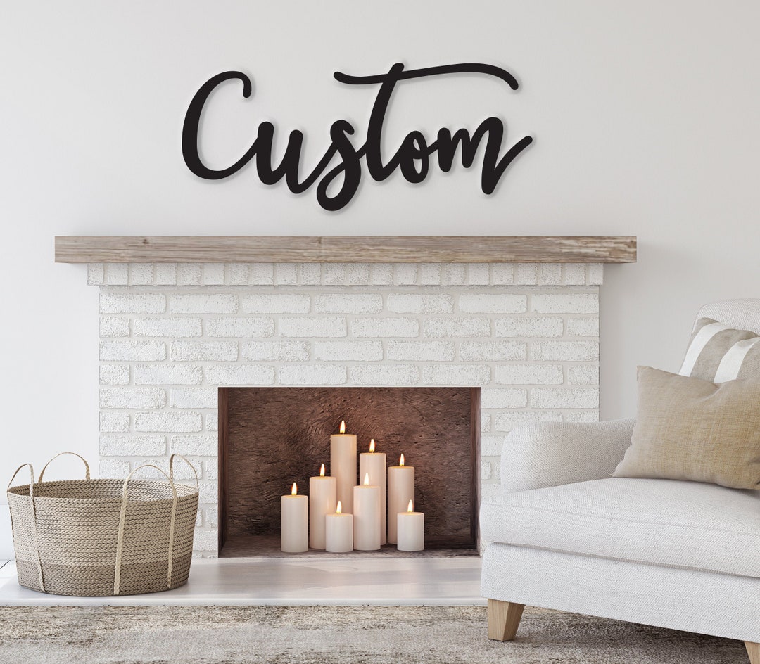 Custom Wood Word Sign, Personalized Wooden Word, Gallery Wall Art Home ...