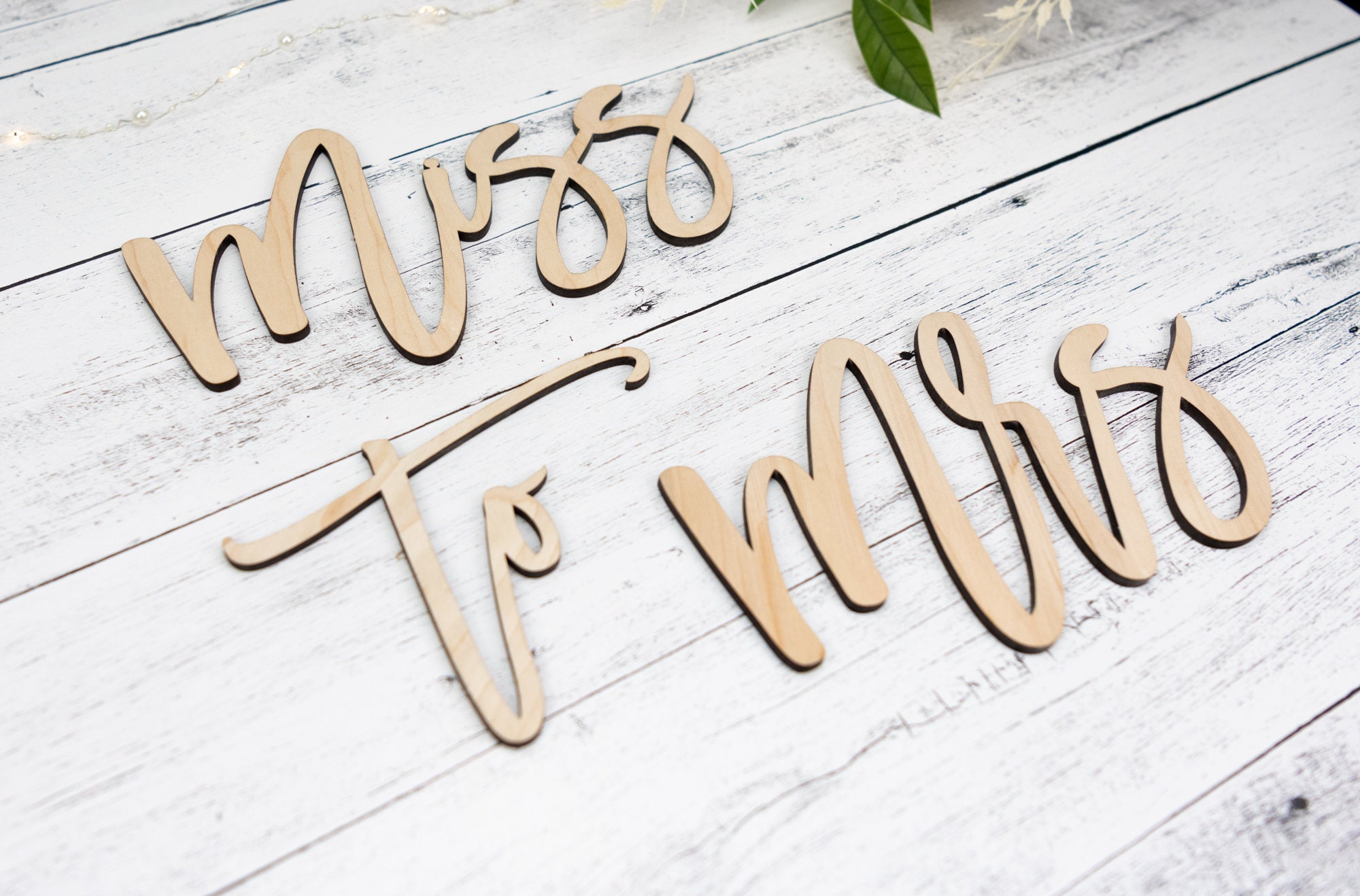 Miss to Mrs Backdrop Sign for Bridal Shower or Engagement Party, Wood ...