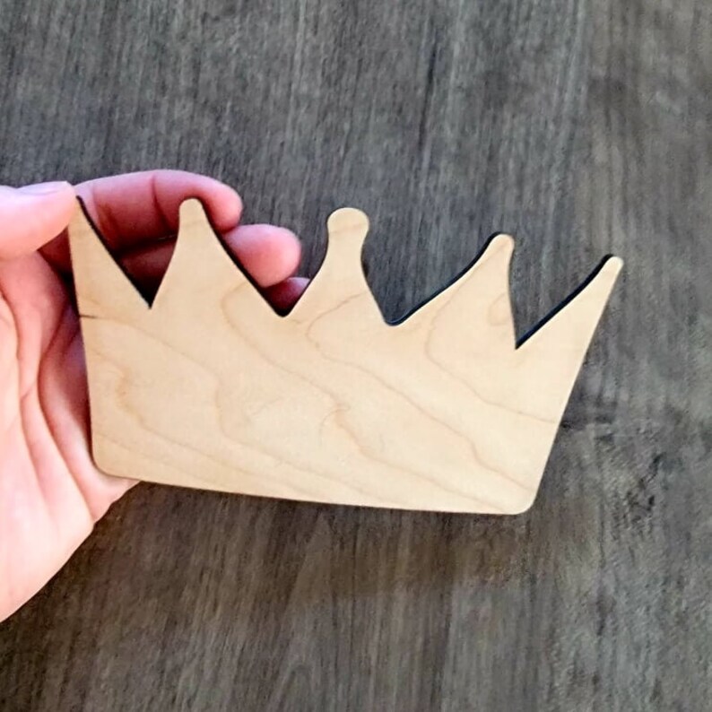 Crown Wood Shape Wooden Crown Shape Blank Unfinished Crown - Etsy