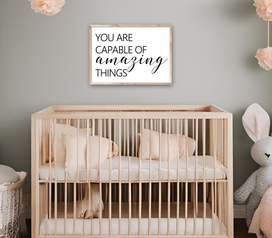 You Are Capable of Amazing Things Wooden Nursery Sign or Other Custom ...