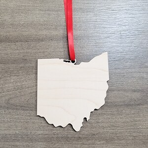 Ohio Ornament, Ohio State Shape Bulk Wood Blank, Unfinished, Wood ...