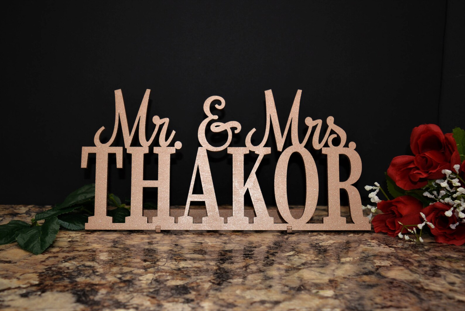 Custom Mr Mrs Sign, Wedding Last Name Sign, Personalized Sweetheart ...