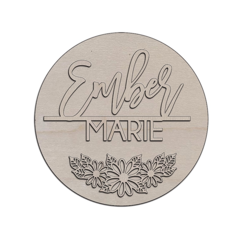 Custom Craft Kit Name Sign for Kids, First & Middle Name, Nursery Round ...