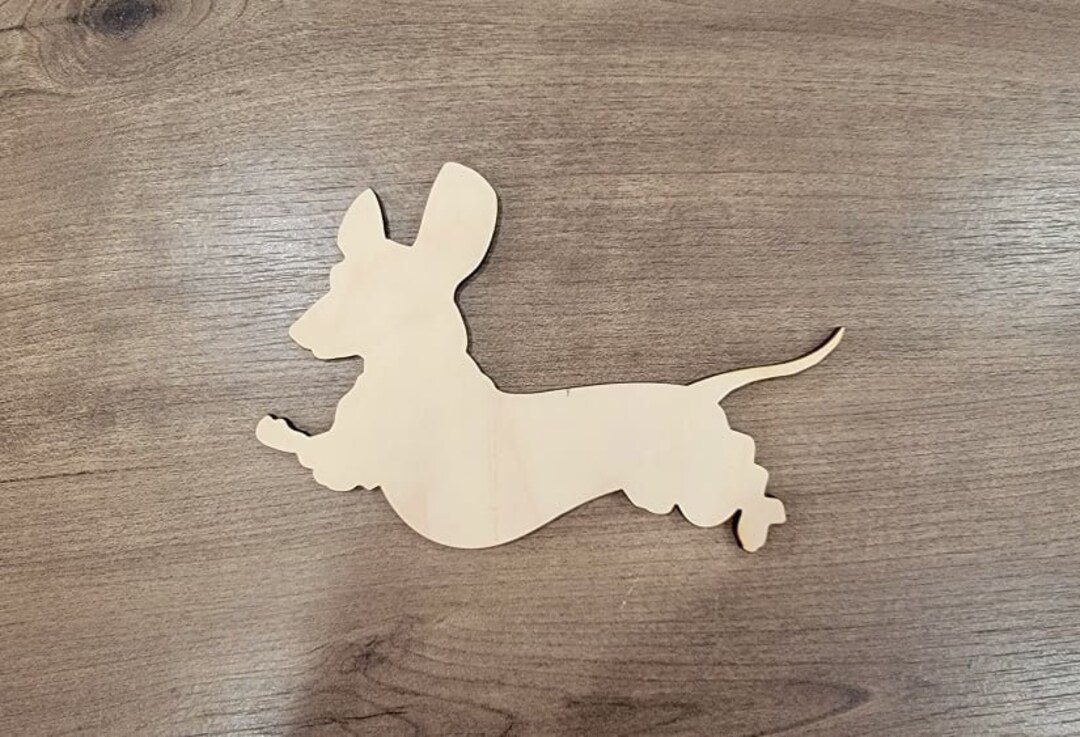 Unfinished Dachshund Wood Shape: DIY Craft Blank - Etsy