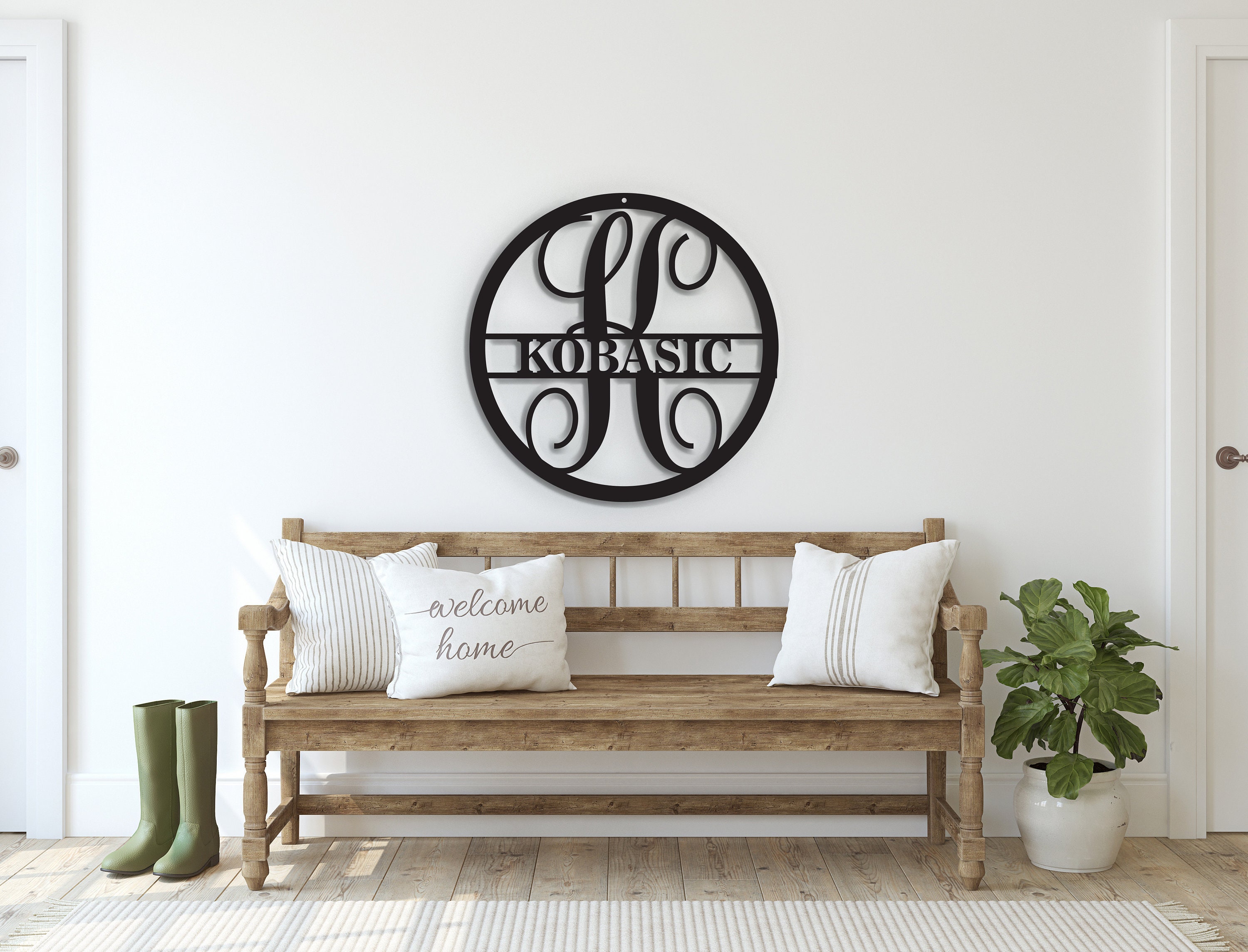 Custom Name Sign Family Last Name Initial Sign Personalized - Etsy