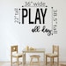 PLAY All Day Playroom Kids Sign Decor, Toy Room Wall Sign Wood Wall Art ...
