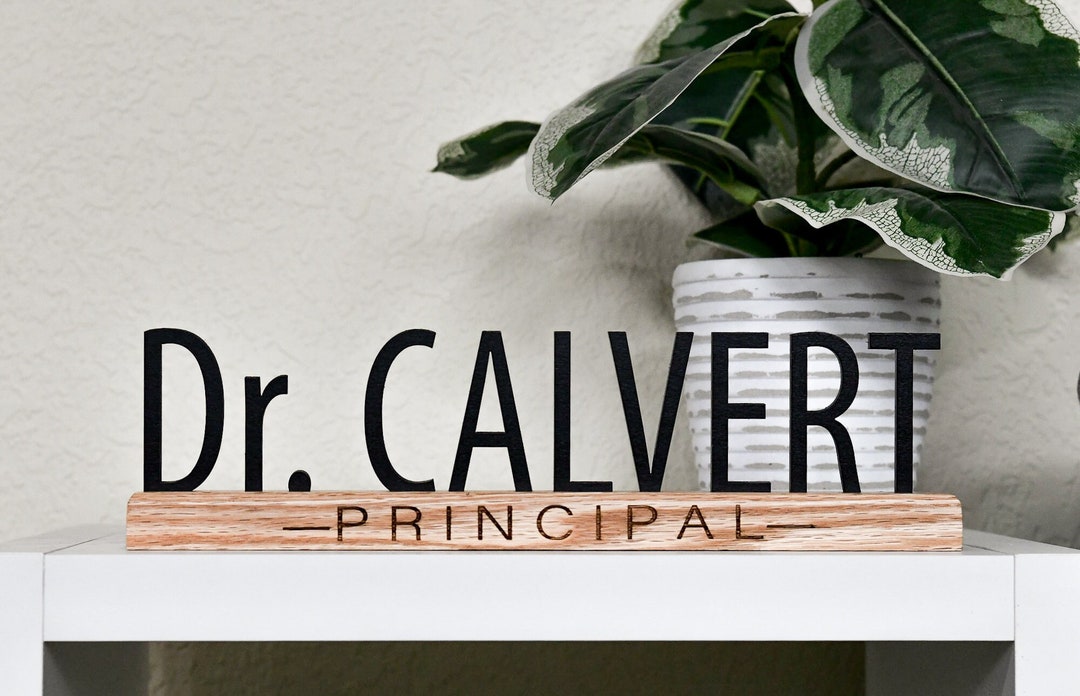 Desk Name Plate for Teacher, Principal, Doctor, Assistant, Custom ...