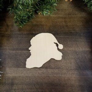 Santa Claus Wood Shape, Wood Santa Claus Shape, Wood Santa & Santa Sac ...