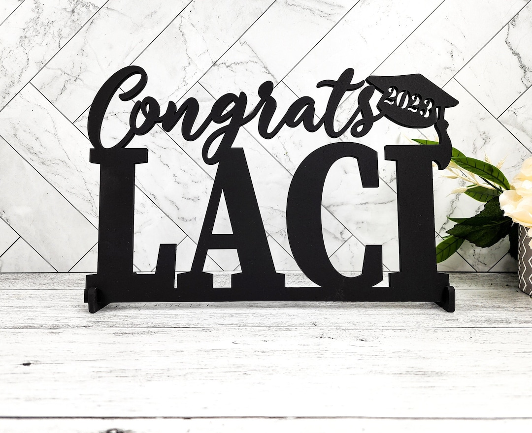 Custom Graduation Name Sign Personalized Congrats Grad Class - Etsy