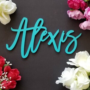 Custom Wooden Name Sign, Personalized Cut Out Letters for Kids Nursery ...