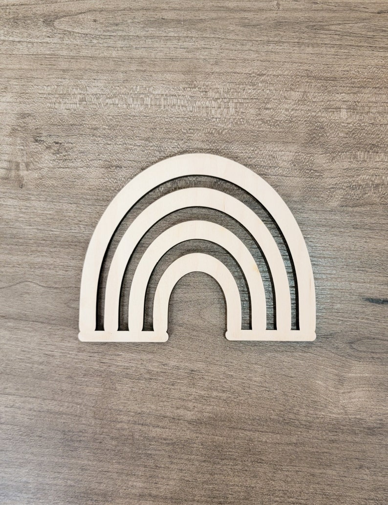 Rainbow Wood Shape Wooden Rainbow Shape Blank Unfinished - Etsy