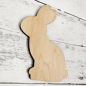 Bunny, Easter Wood Shape, Wooden Rabbit Blank, Unfinished Cut Out ...