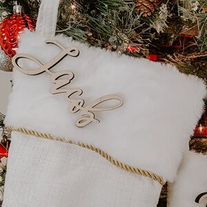 Stocking Name Tags, Wooden Cutouts, Kids Wooden Name Ornaments ...