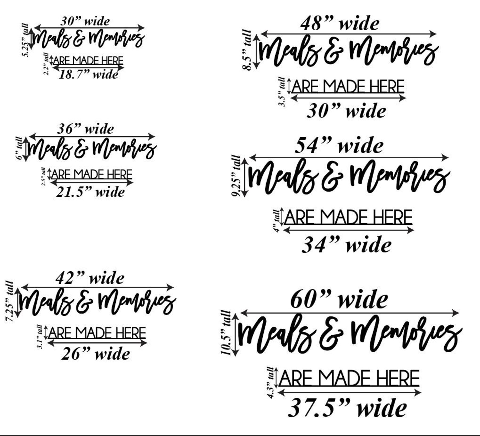 Meals and Memories Are Made Here Sign Custom Dining Room Sign - Etsy