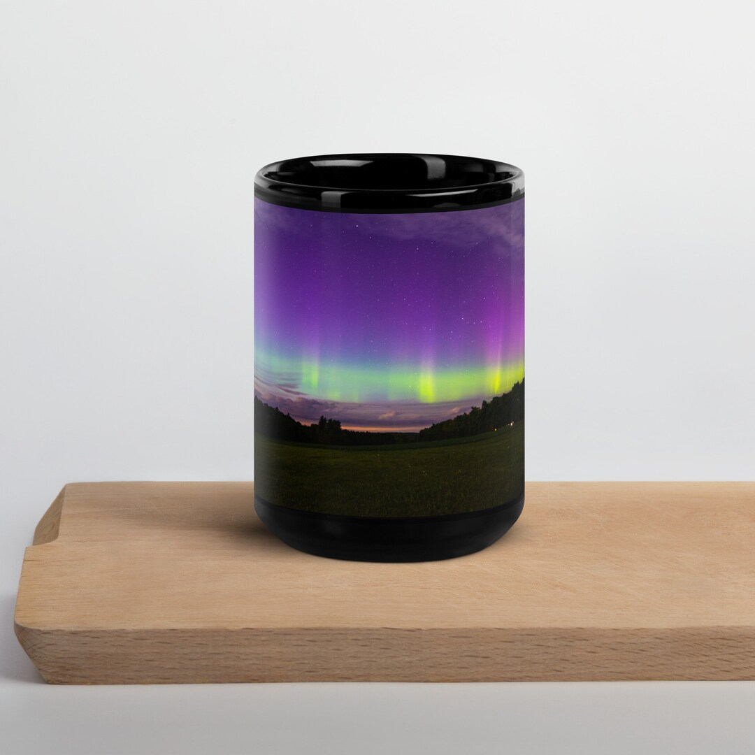 Northern Lights From Michigan Coffee Mug With Aurora Borealis - Etsy