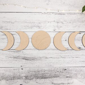 Moon Phase Sign, Wooden Moons, Wood Bojo Decor, Wall Hanging, Wall Art ...