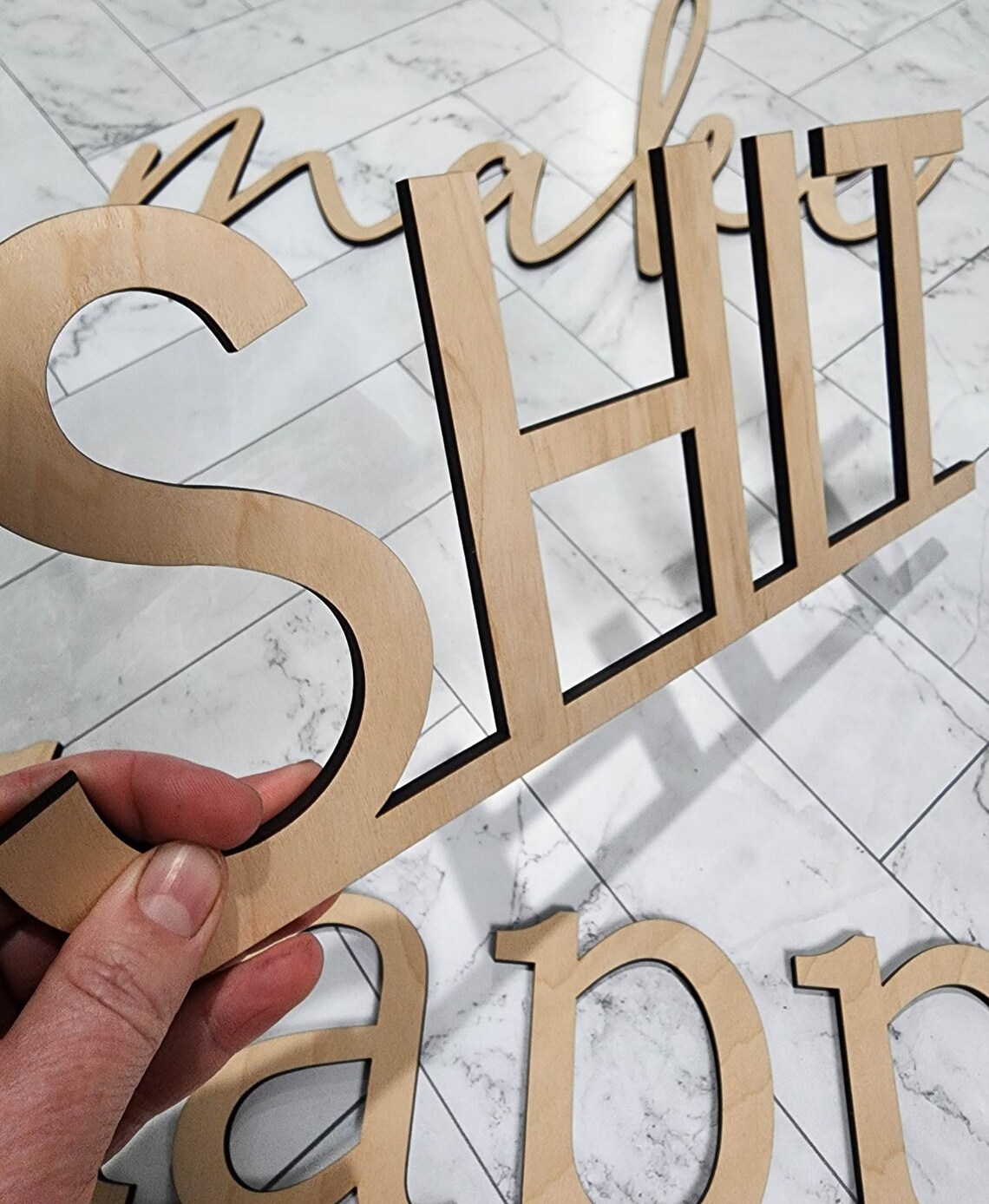Make SHIT Happen Bathroom Sign Decor, Funny Bathroom Wall Sign, Wood ...