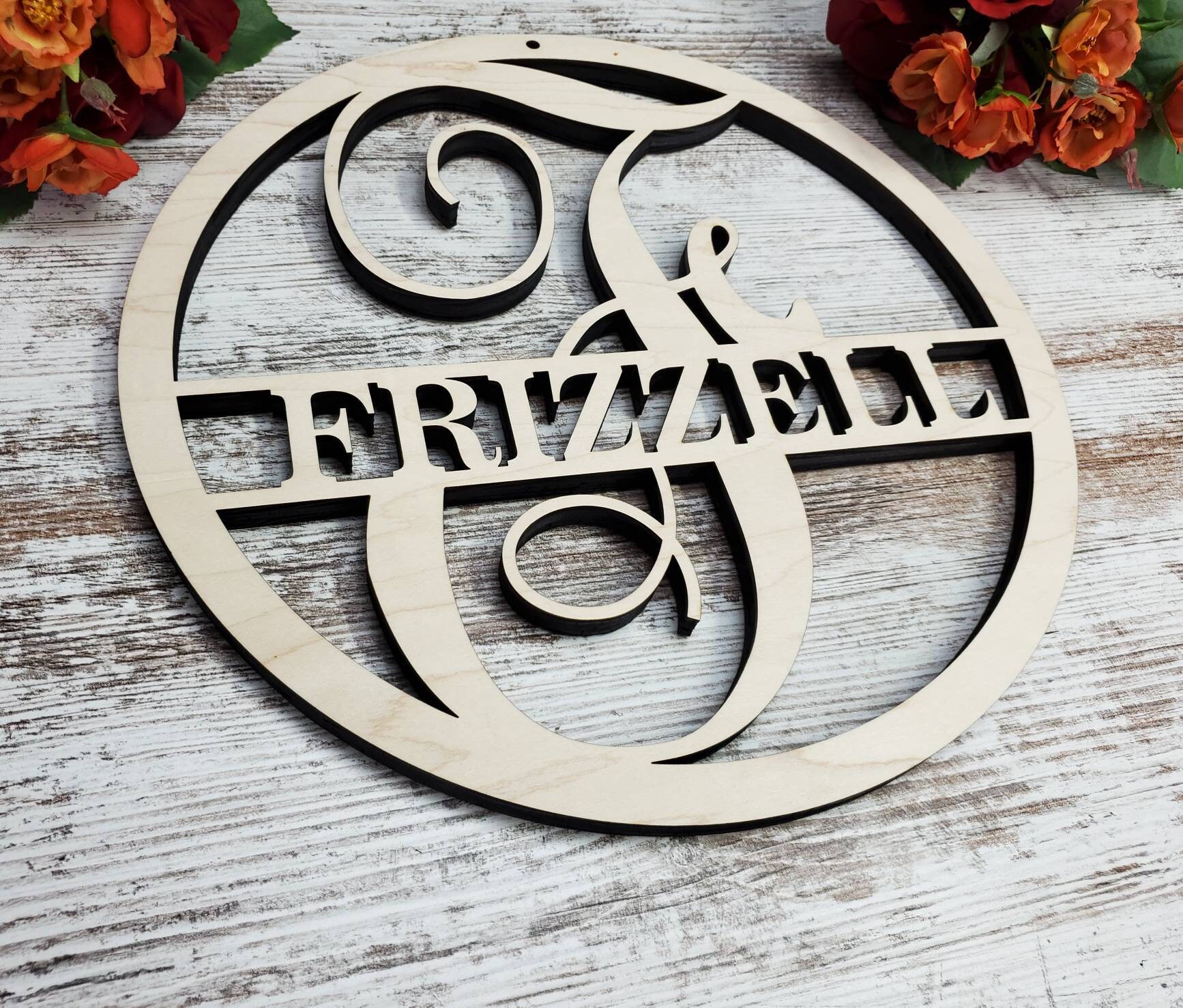 Custom Name Sign Family Last Name Initial Sign Personalized - Etsy