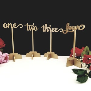 Table Numbers. Wedding Table Numbers. Stand Alone Table Numbers With ...