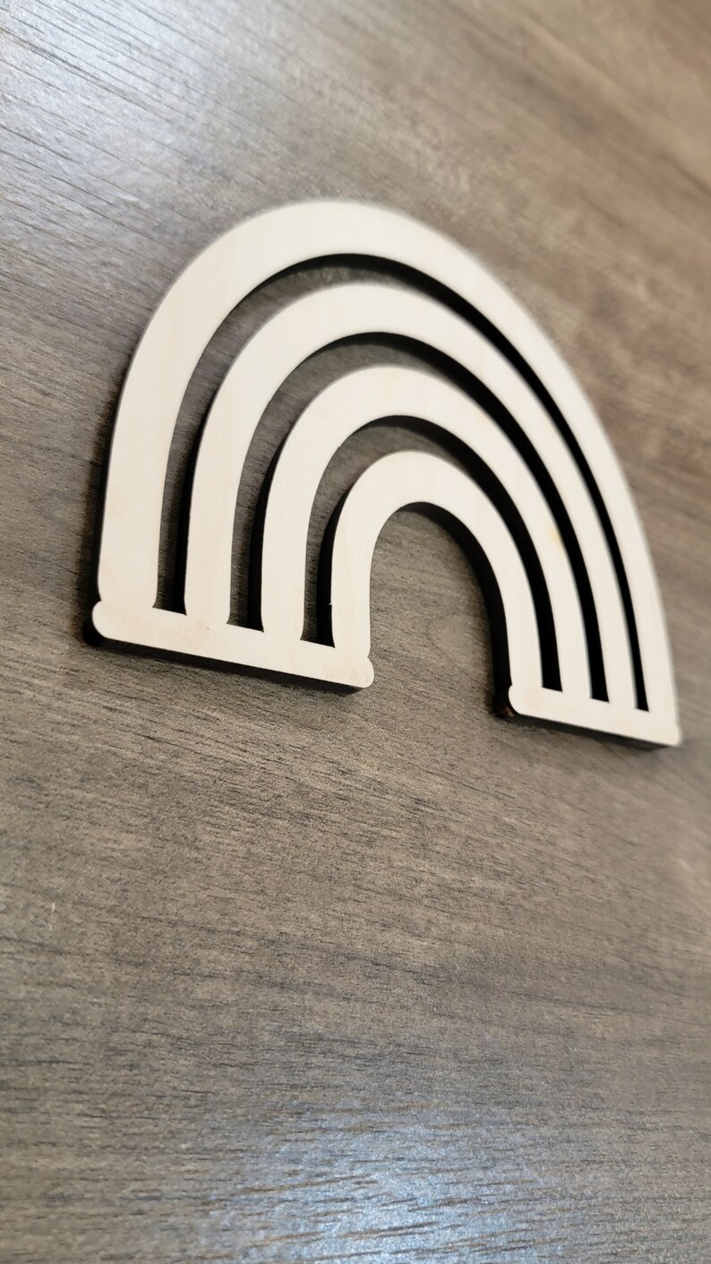 Rainbow Wood Shape Wooden Rainbow Shape Blank Unfinished - Etsy