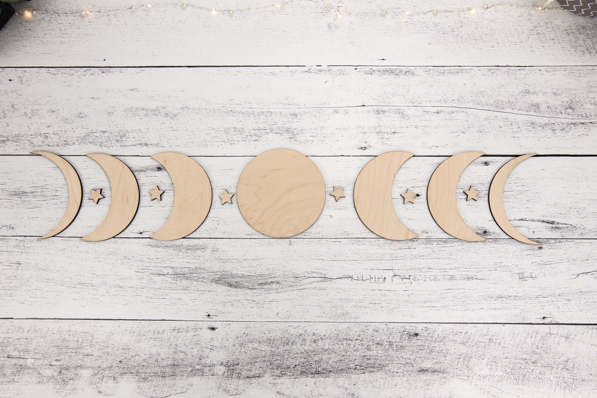 Moon Phase Sign Wooden Moons Wood Bojo Decor Wall Hanging - Etsy
