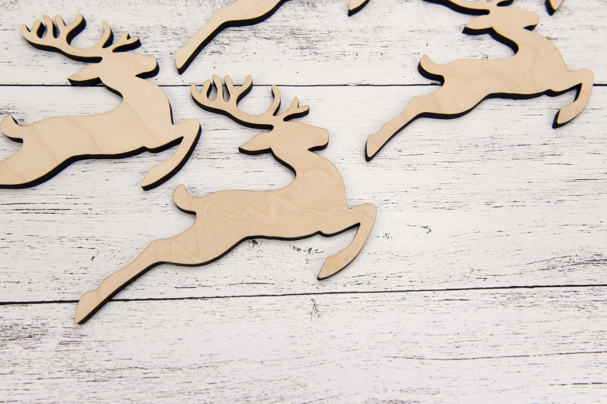 Santa Sleigh & Reindeer Wood Shapes Wooden Christmas Shape - Etsy