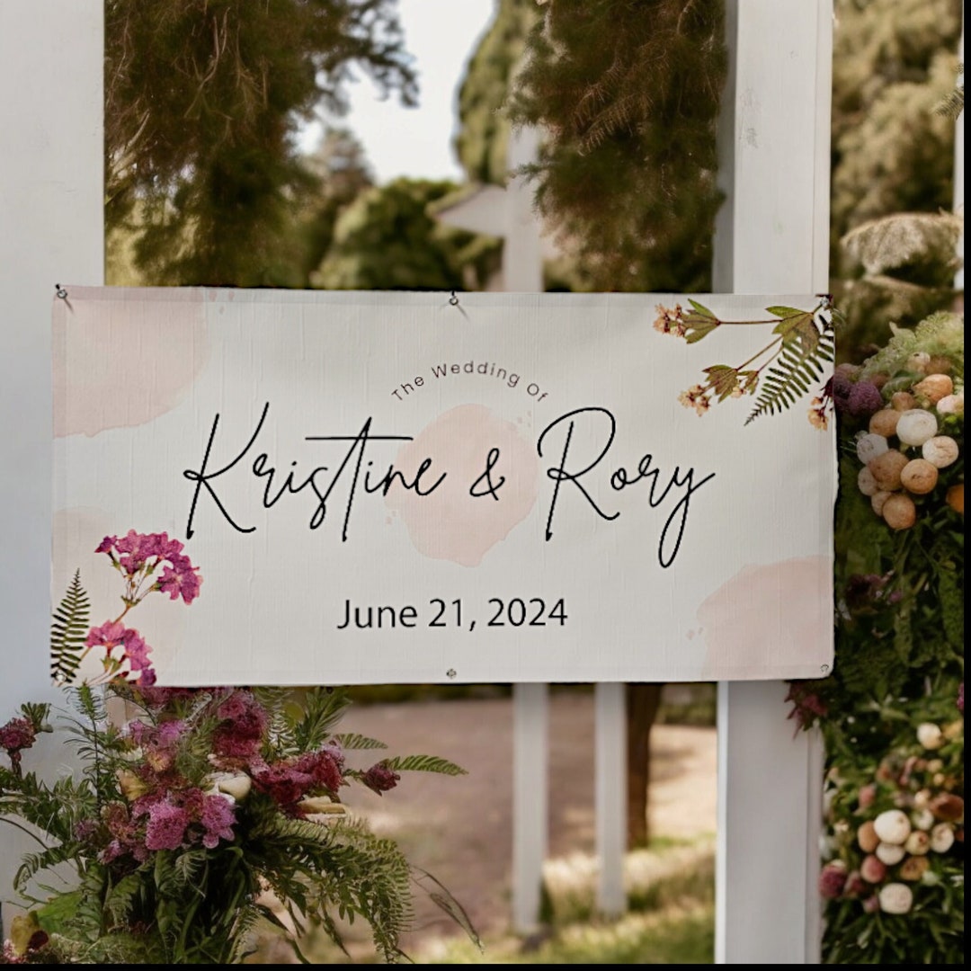 Custom Wedding Welcome Sign Banner, Wedding Decor Yard Sign, for ...