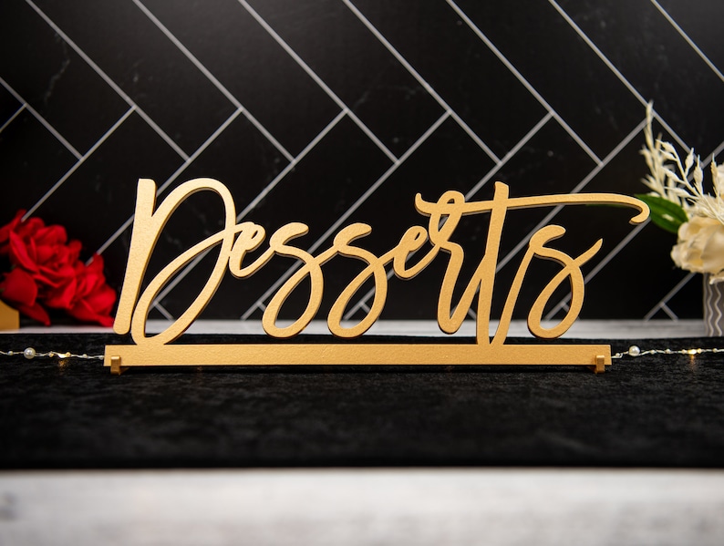 Desserts Sign Desserts Wedding Sign Freestanding Desserts - Etsy