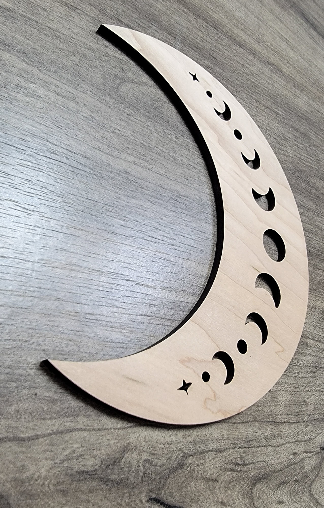 Crescent Moon Phase Wood Shape Sign Wooden Moon Shape Blank - Etsy