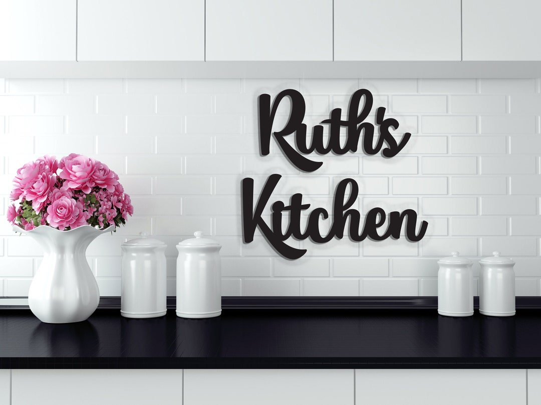 Custom Kitchen Sign. Personalized Kitchen Sign. Wood Word Cutouts ...