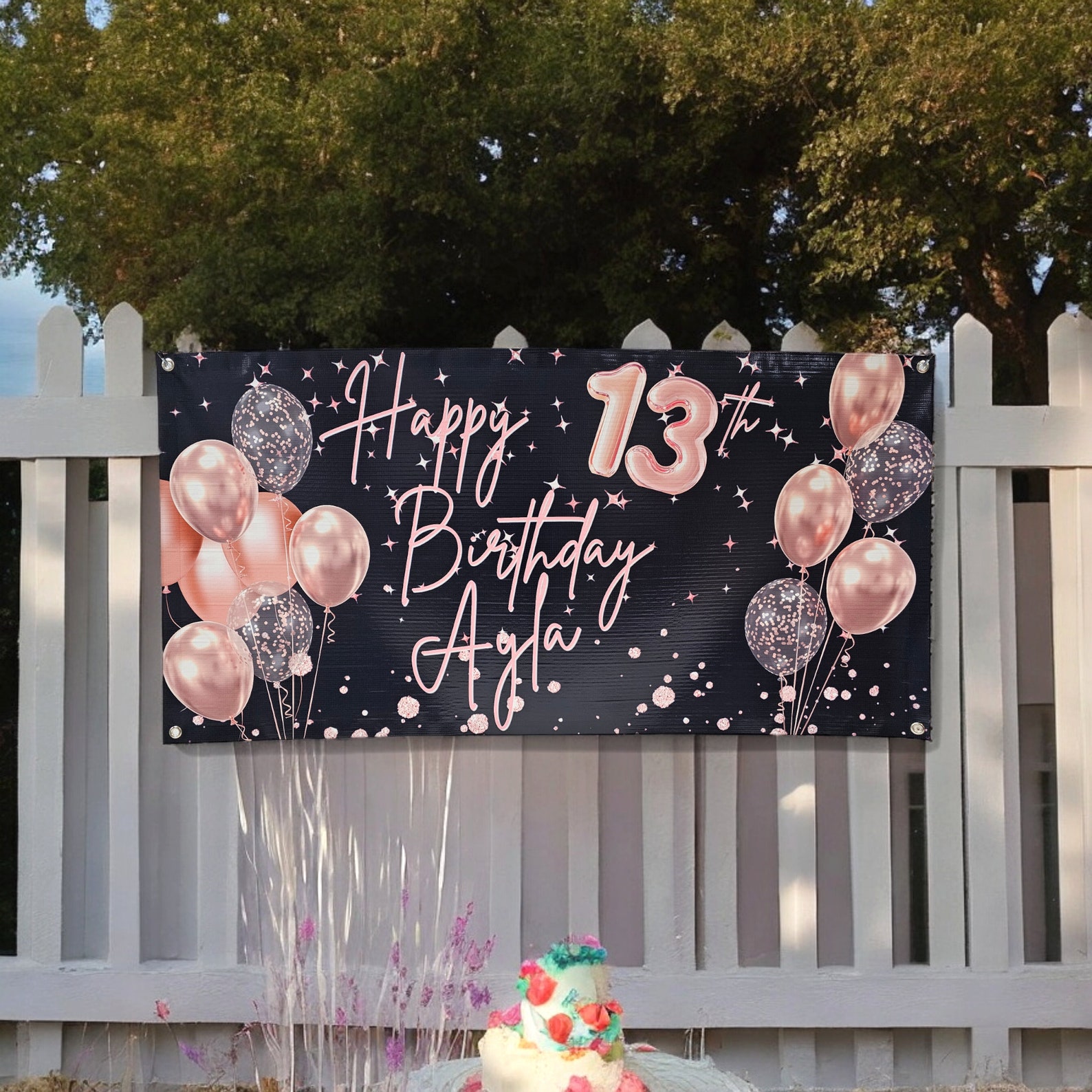 Custom Welcome Home Banner Personalized With Name & Gold Accents ...