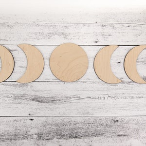 Moon Phase Sign, Wooden Moons, Wood Bojo Decor, Wall Hanging, Wall Art ...