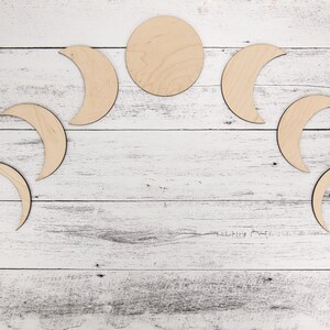 Moon Phase Wood Blanks for Home Decor, Crafts, or DIY Sign Making ...