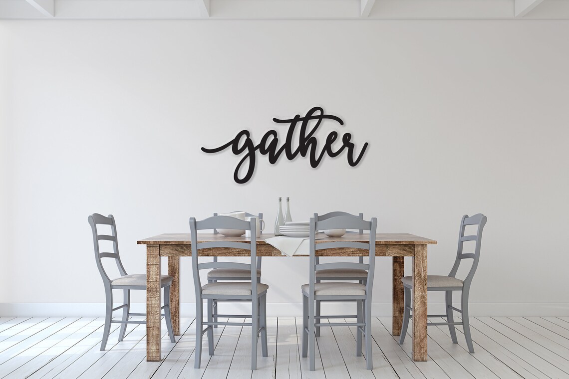 Gather Sign Gather Wood Sign Gather Wall Decor Thanksgiving - Etsy