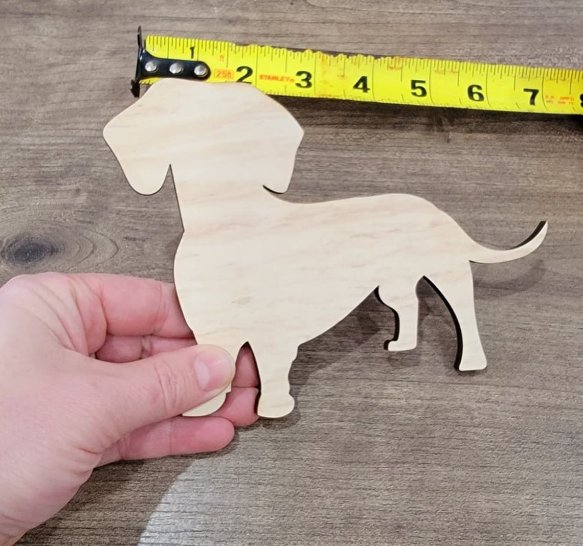 Dachshund Wood Shape Wooden Dachshund Blank Unfinished - Etsy