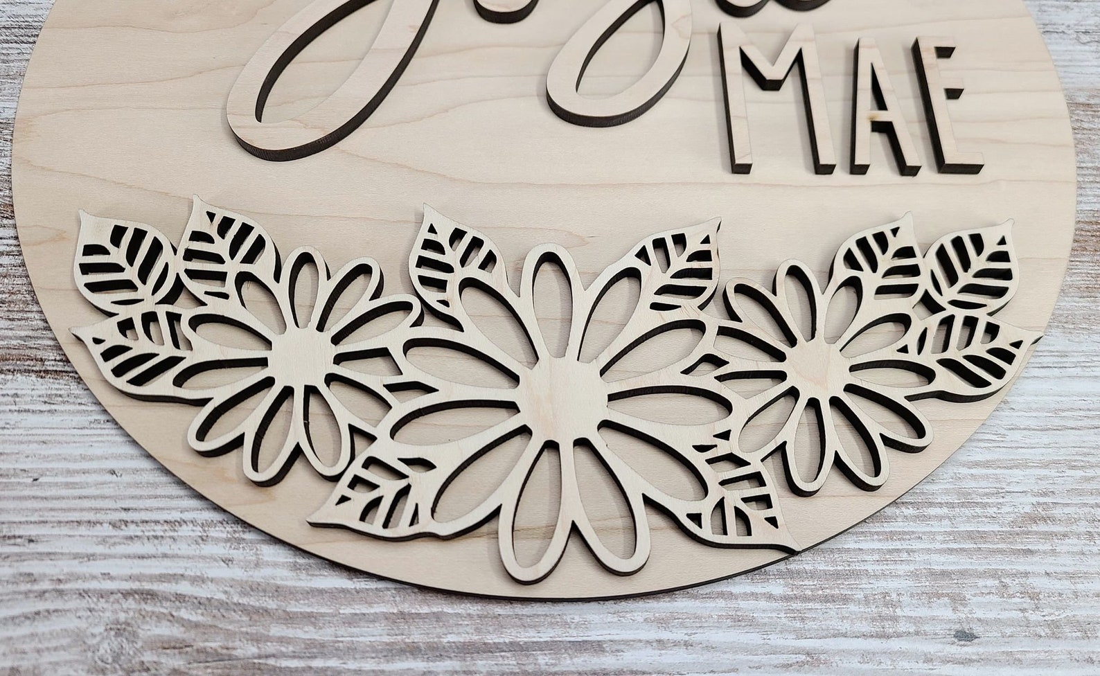 Wood Floral Cut Out, Flower Shapes, Wooden Floral Pattern for Wood ...