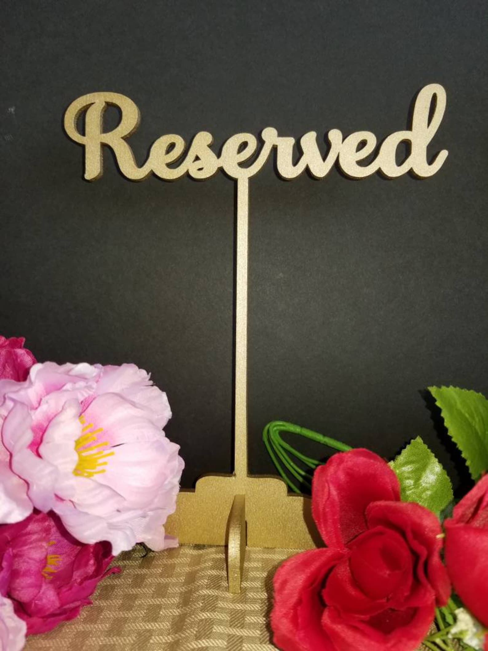 Reserved Sign. Reserved Wedding Sign. Freestanding Reserved - Etsy