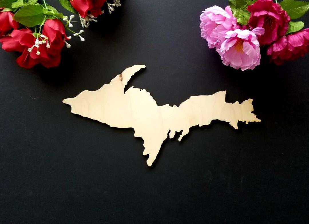 Upper Michigan Cutout. Upper Peninsula Wood Cut Out. Yooper Decor. Wood ...